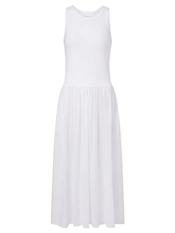 Velvet By Graham & Spencer Amelia Cotton-blend Midi Dress - White