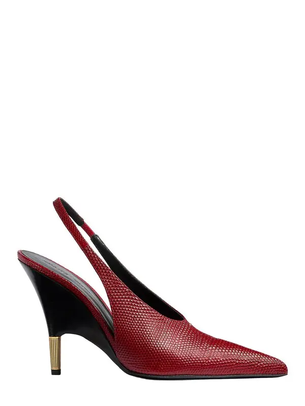 Khaite Bella Pump In Lizard - Ruby