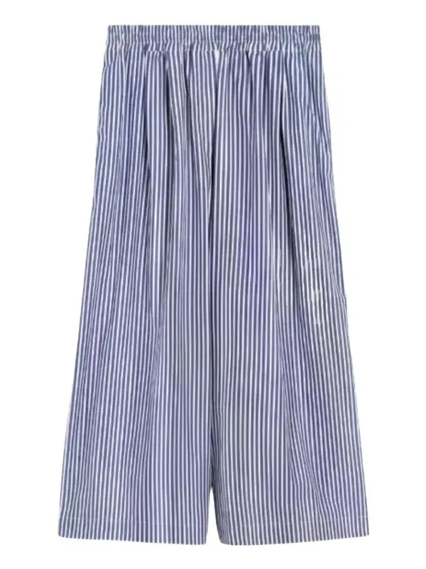 Max Mara Striped Cropped Trousers - Blue