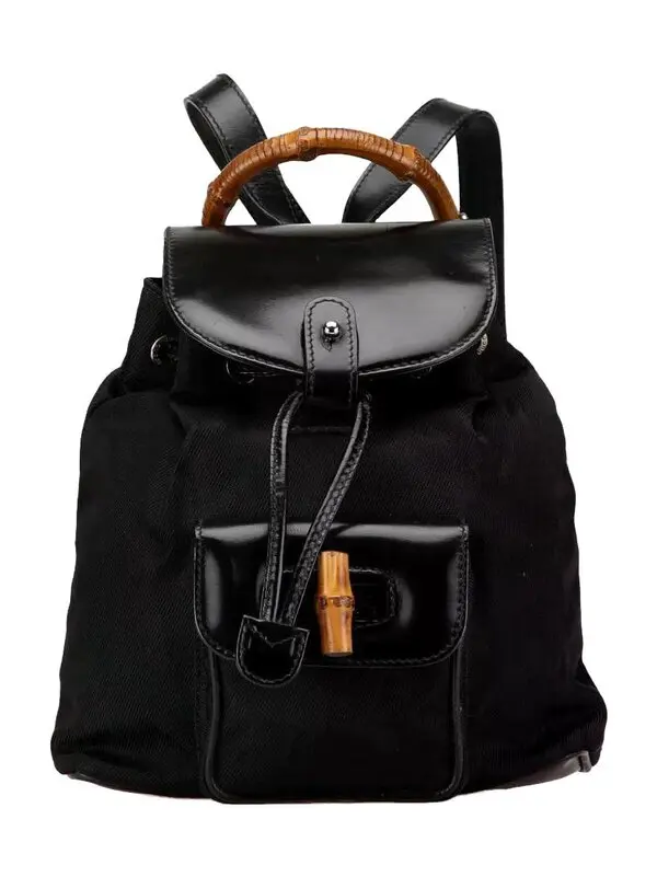 Gucci 20th Century Mini Bamboo Backpack - Black
