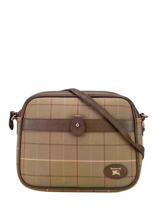 Burberry Vintage Check Canvas Crossbody Bag - Brown