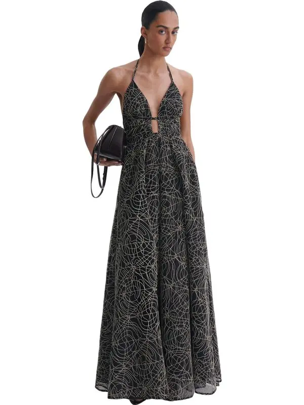 Scanlan Theodore Cornelli Gathered Gown - Black.stone