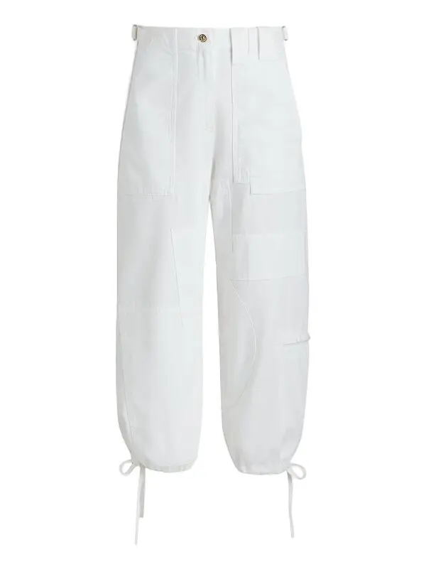 Scanlan Theodore Denim Cropped Cargo Jeans - White