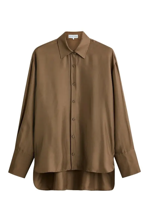 Scanlan Theodore Silk Twill Shirt - Wood