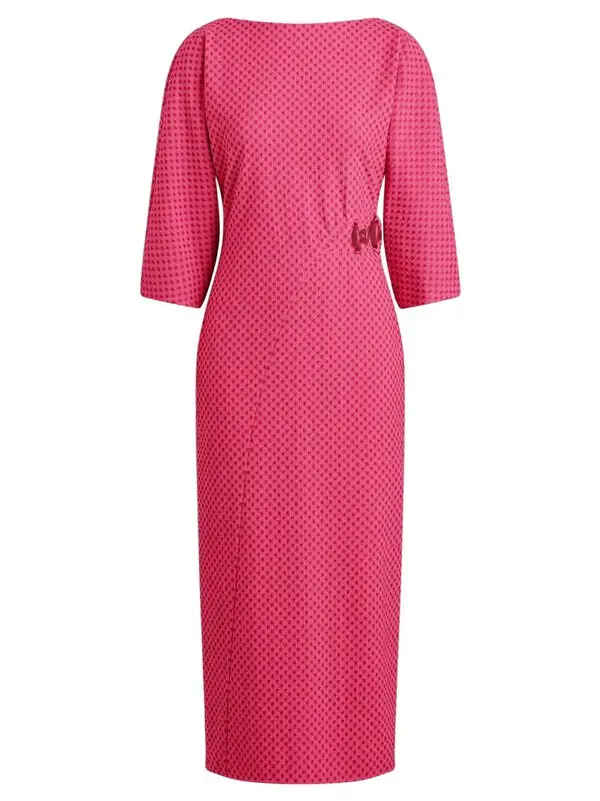 Scanlan Theodore Resin-detailed Pencil Dress - Raspberry