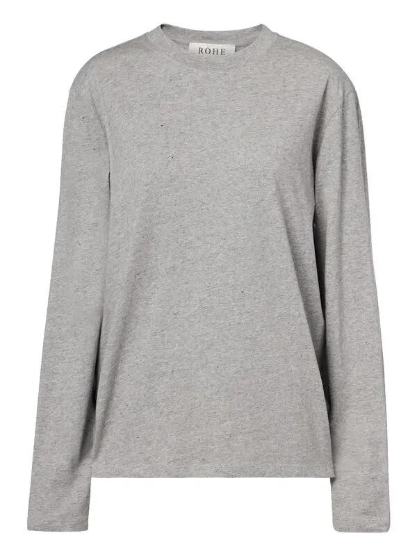 RÓHE Cotton Jersey T-shirt - Grey