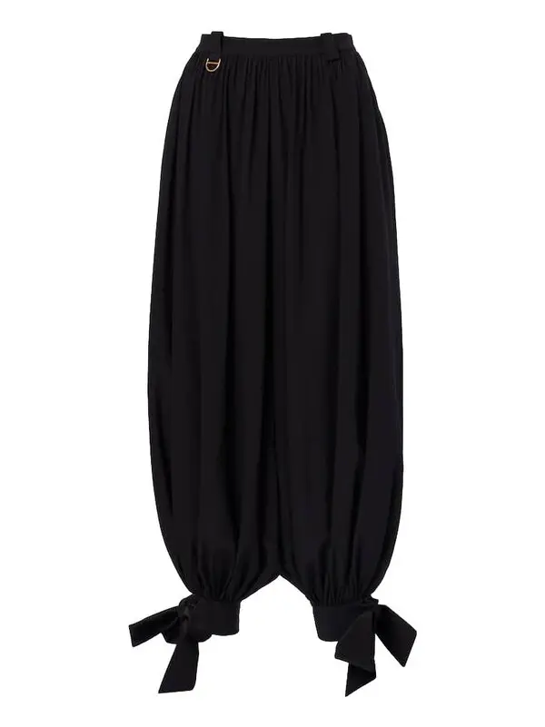 Chloé Silk Crepe De Chine Balloon Pants - Black