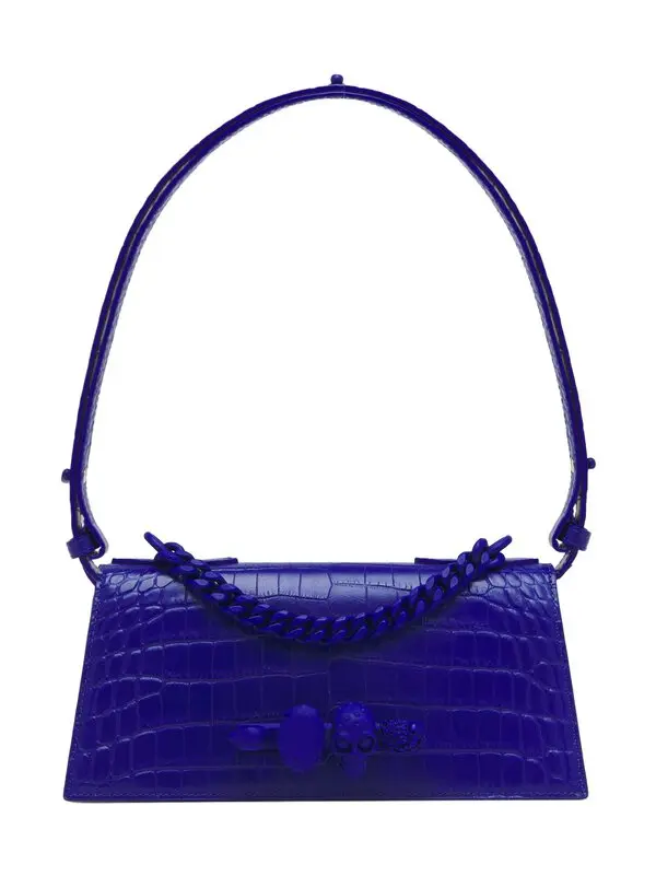 Alexander McQueen Jeweled Shoulder Mini Bag - Blue
