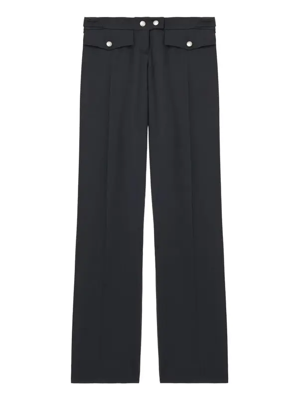 Alexander McQueen Straight Leg Trousers - Navy