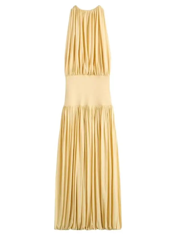 TOTEME Gathered Long Dress - Gold