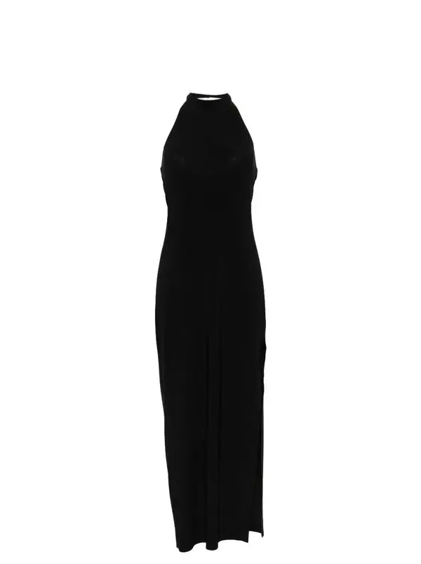 Norma Kamali Side Slit Maxi Dress - Black