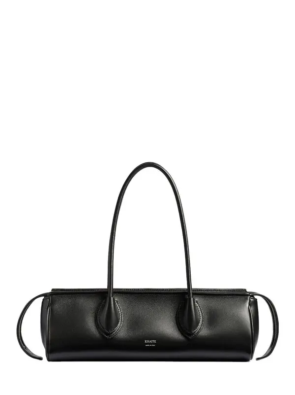 Khaite Donna Leather Shoulder Bag - Black