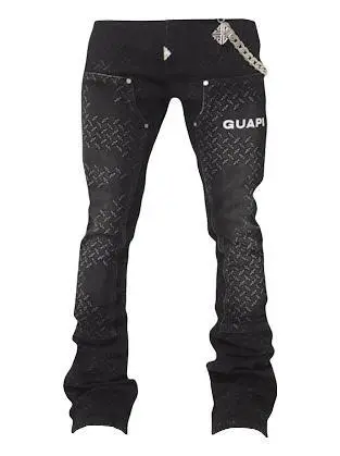GUAPI Obsidian Steel Plate Carpenter Denim Pant - Black