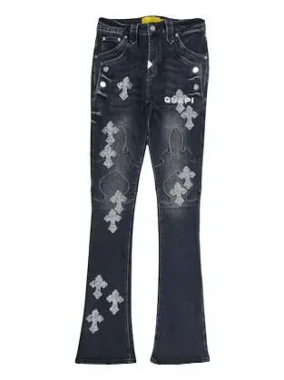 GUAPI Obsidian Cross Denim Pant - Black Faded