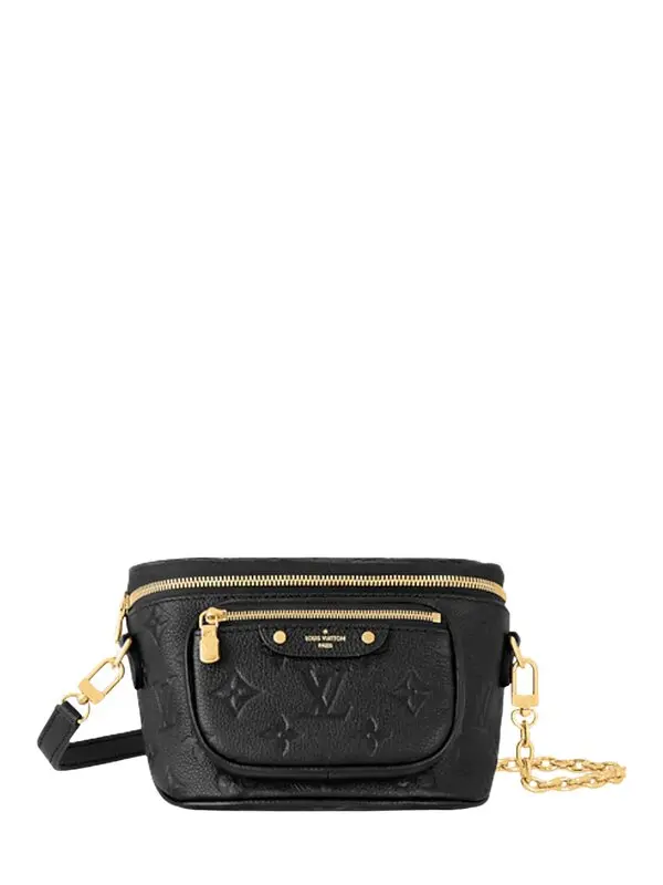 LOUIS VUITTON Mini Bumbag Monogram Embossed - Black