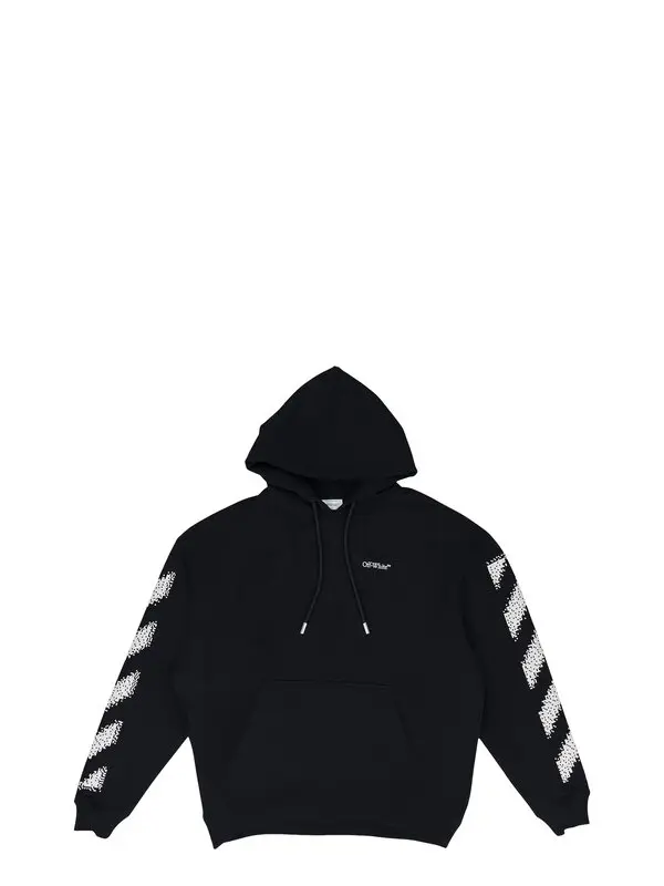 Off-White Pixel Diagonal Skate Hoodie - Black