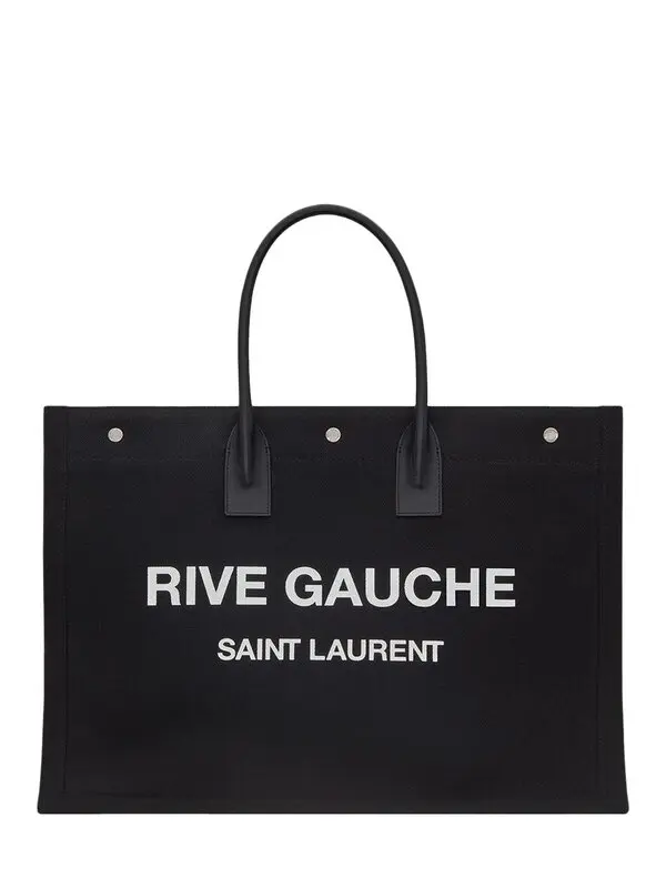 Saint Laurent Canvas Logo Tote - Black