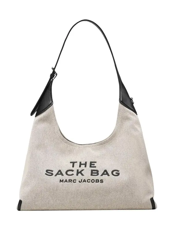 Marc Jacobs Canvas Leather Belted Sack Bag - White