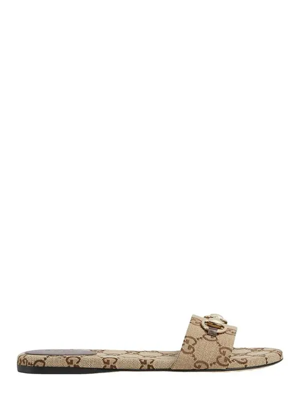 Gucci Horsebit Slide Sandal - Tan
