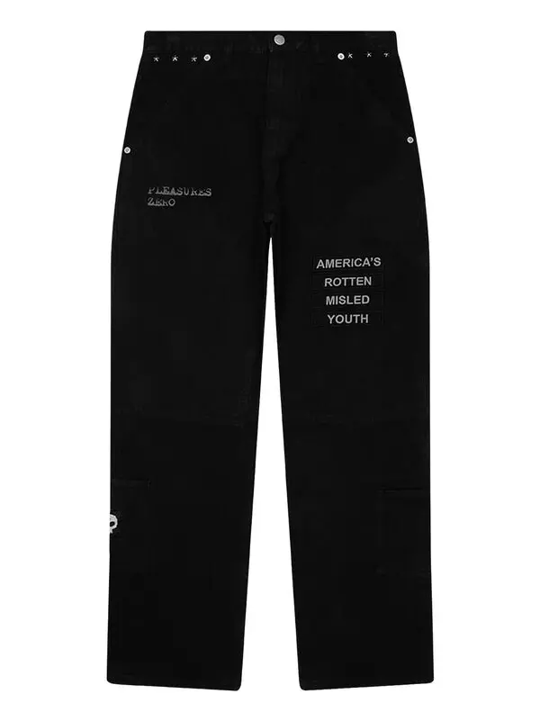 PLEASURES Zero Work Pants - Black
