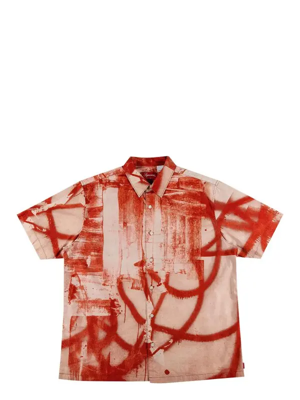 Supreme X Christopher Wool Short-sleeve Shirt - Red