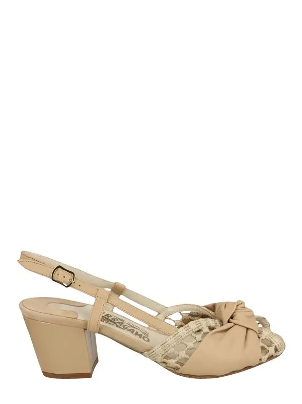 FERRAGAMO Maffei Slingback Sandal - Gold
