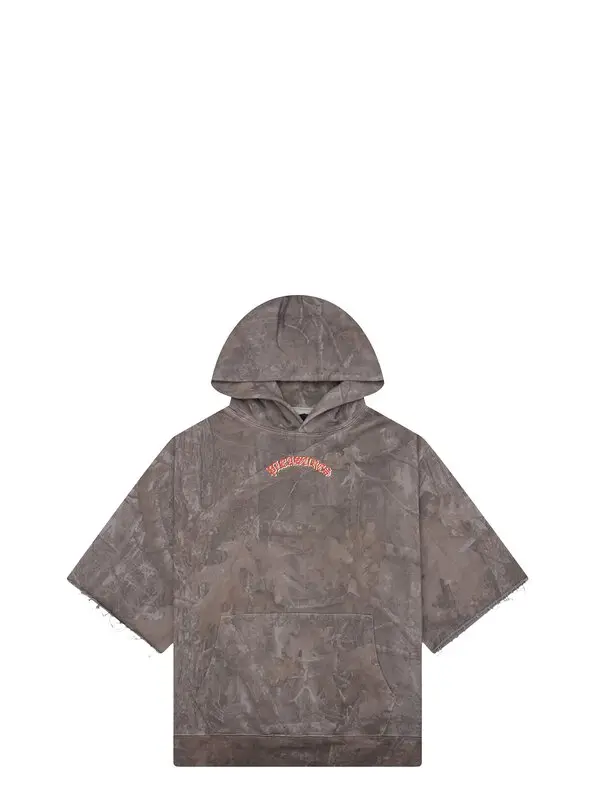 PLEASURES Cut Off Camo Hoodie - Green