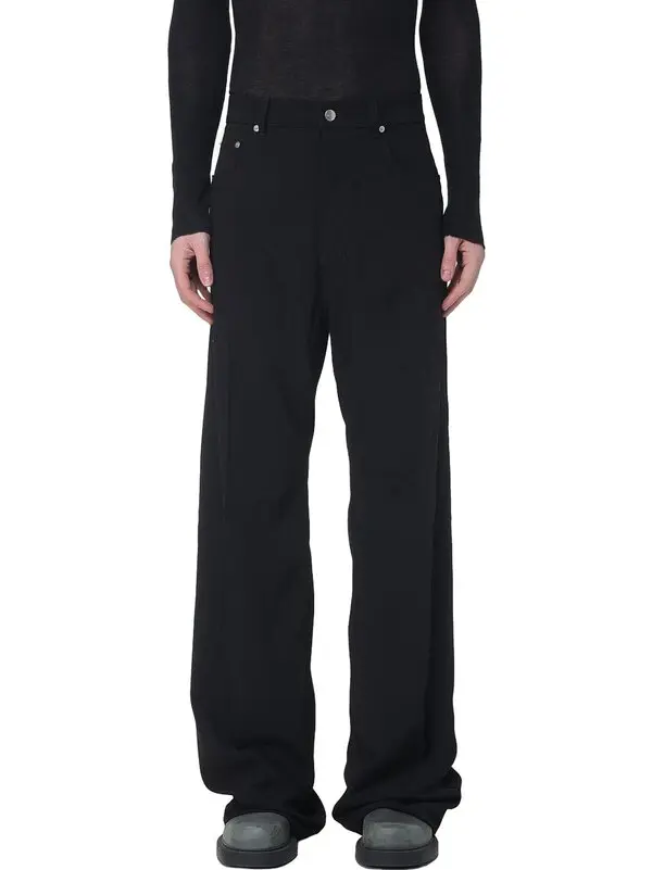 Rick Owens Wide-leg Wool Trousers - Black