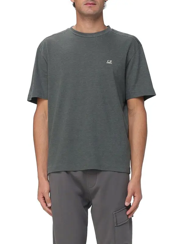 C.P. COMPANY Cotton T-shirt With Logo - Grey