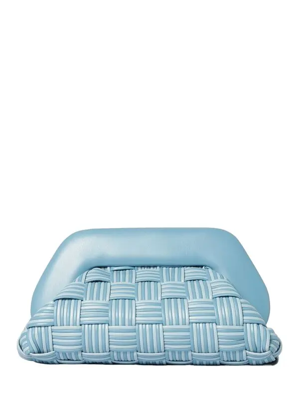 THEMOIRE Woven Clutch - Gnawed Blue