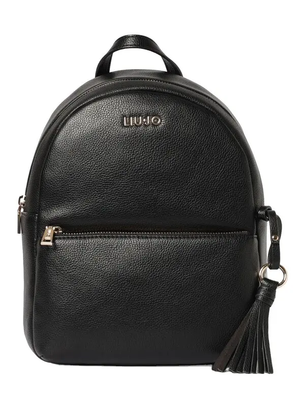 Liu Jo Grained Faux Leather Backpack - Black