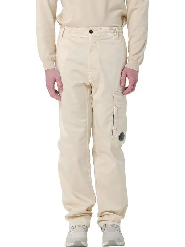 C.P. COMPANY Stretch Cotton Cargo Pants - Beige
