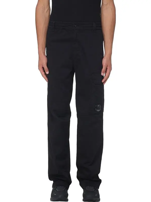 C.P. COMPANY Stretch Cotton Cargo Pants - Black