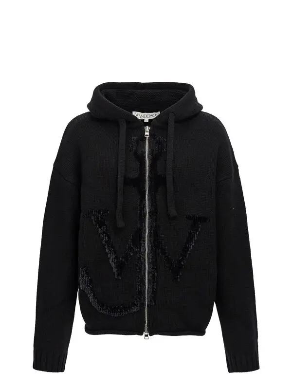 JW Anderson Full Zip Sweatshirt - Black