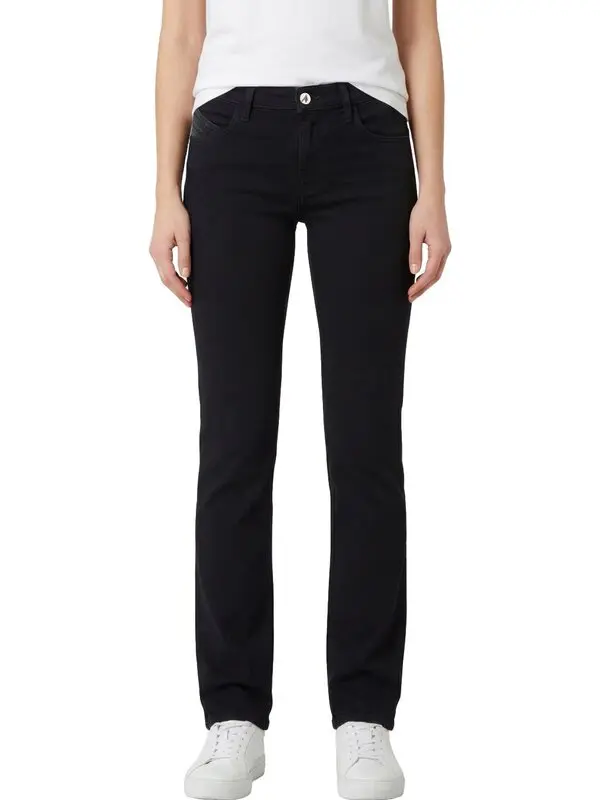 Attico Skinny Fit Stretch Denim Jeans - Black