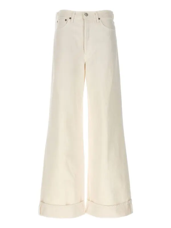 AGOLDE Wide Leg Jeans - White