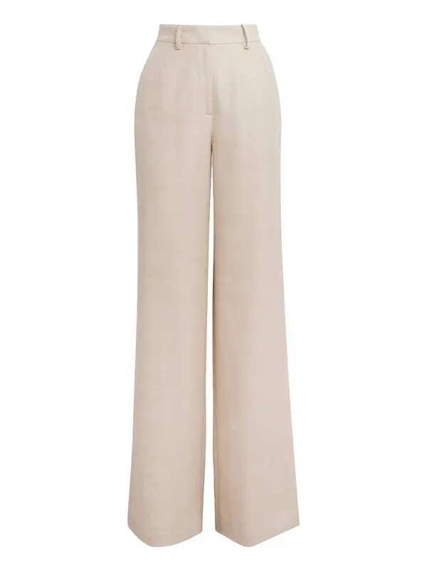 Colombo Cashmere-silk Wide-leg Trousers - Ivory
