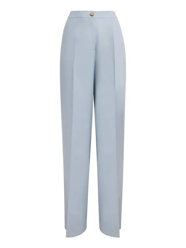 Colombo Cashmere Wide-leg Trousers - Blue