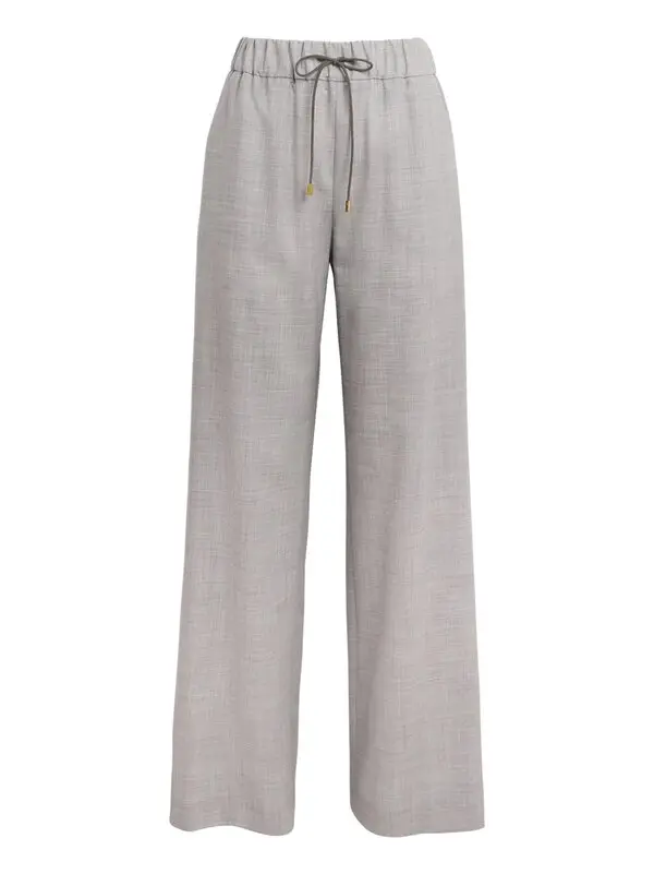 Colombo Cashmere Wide-leg Trousers - Grey