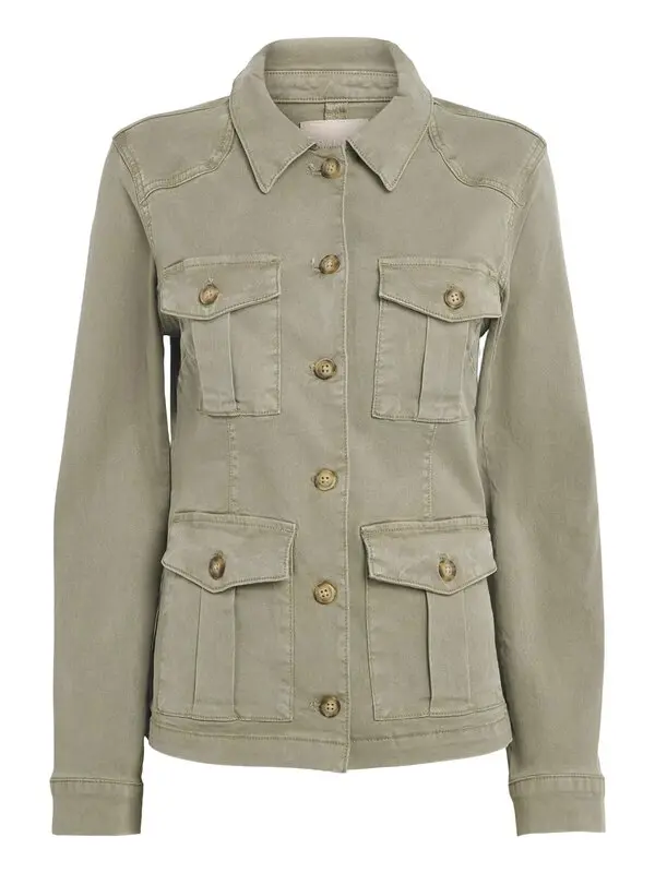 Paige Twill Utility Jacket - Green