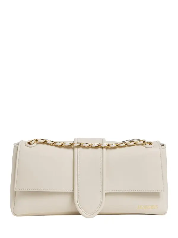 Jacquemus Leather Le Bambino Chaîne Shoulder Bag - Ivory