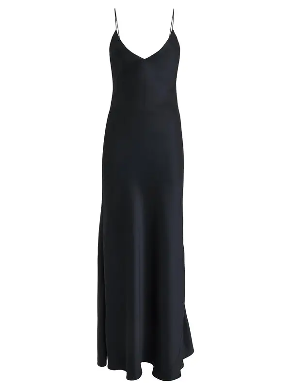 BLAZÉ MILANO Satin Manipur Maxi Dress - Navy