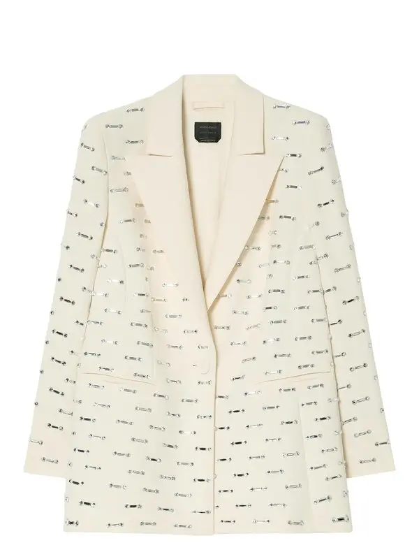 Marina Rinaldi Crystal-embellished Blazer - Yellow