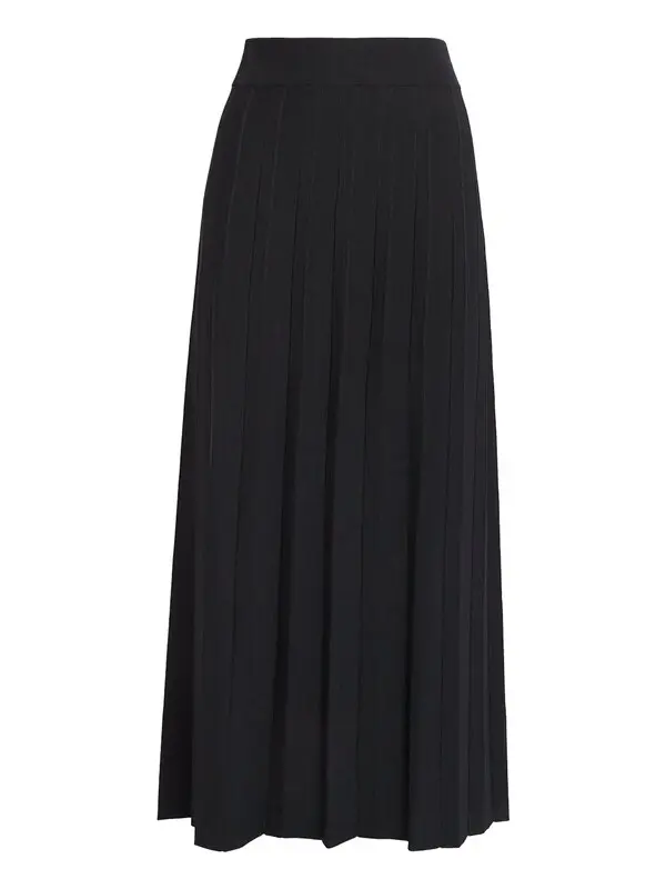Falke Plissé Midi Skirt - Black
