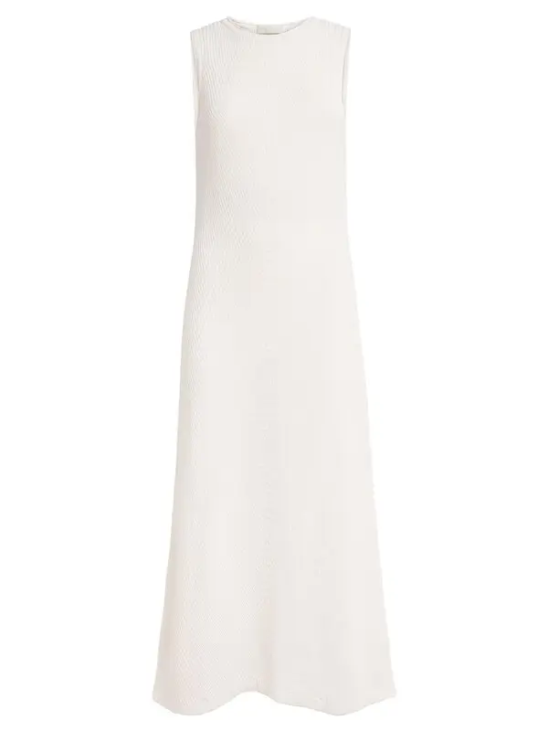 Falke Textured Boat-neck Midi Dress - Ivory