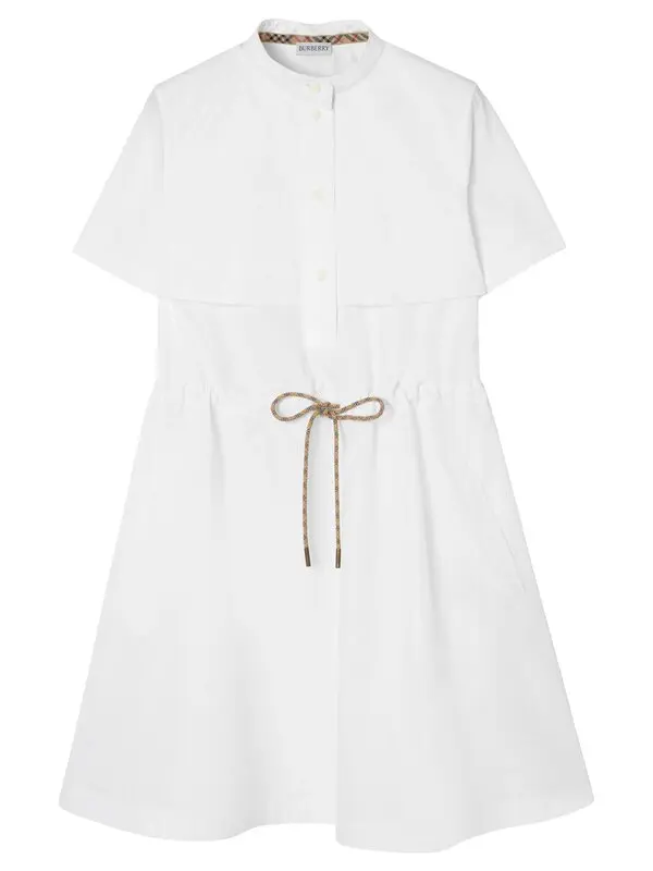 Burberry Cotton Poplin Mini Shirt Dress - White