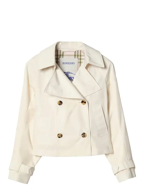 Burberry Ladybrook Cropped Jacket - White