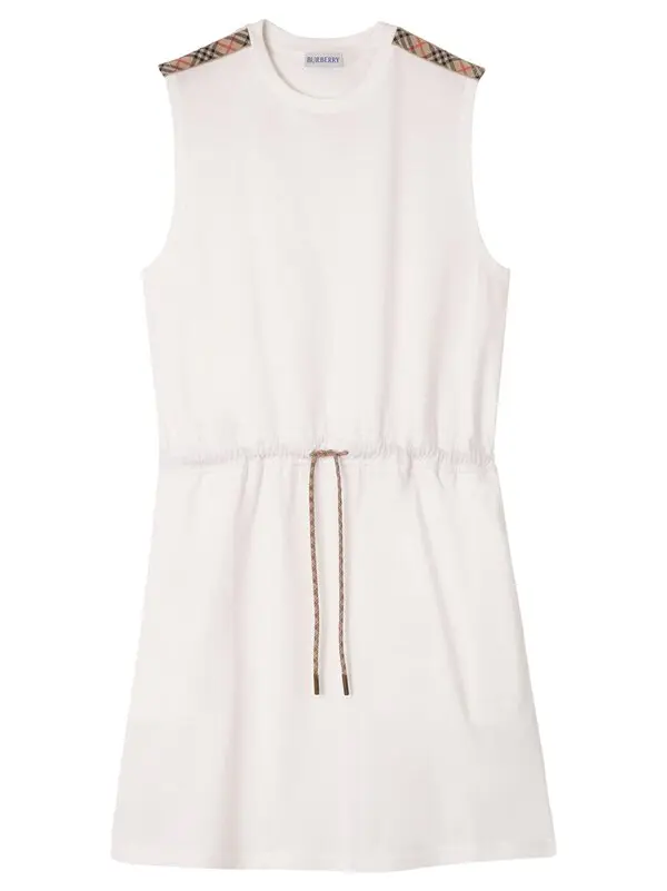 Burberry Cotton Jersey Sleeveless Mini Dress - White