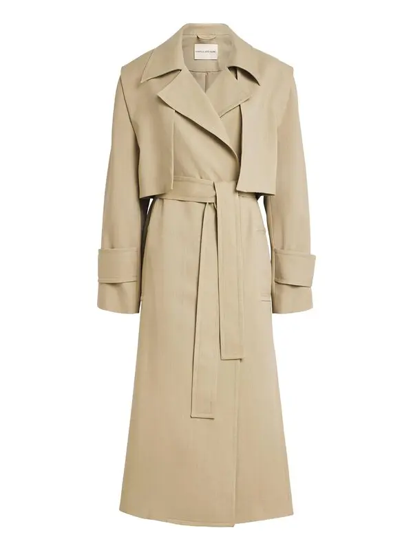 Camilla And Marc Wool Omar Trench Coat - Ivory