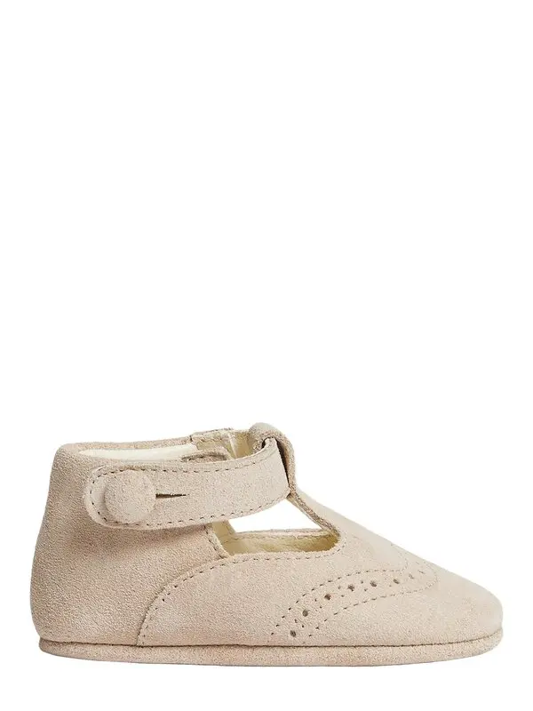 Bonpoint Leather Crib Shoes - Beige